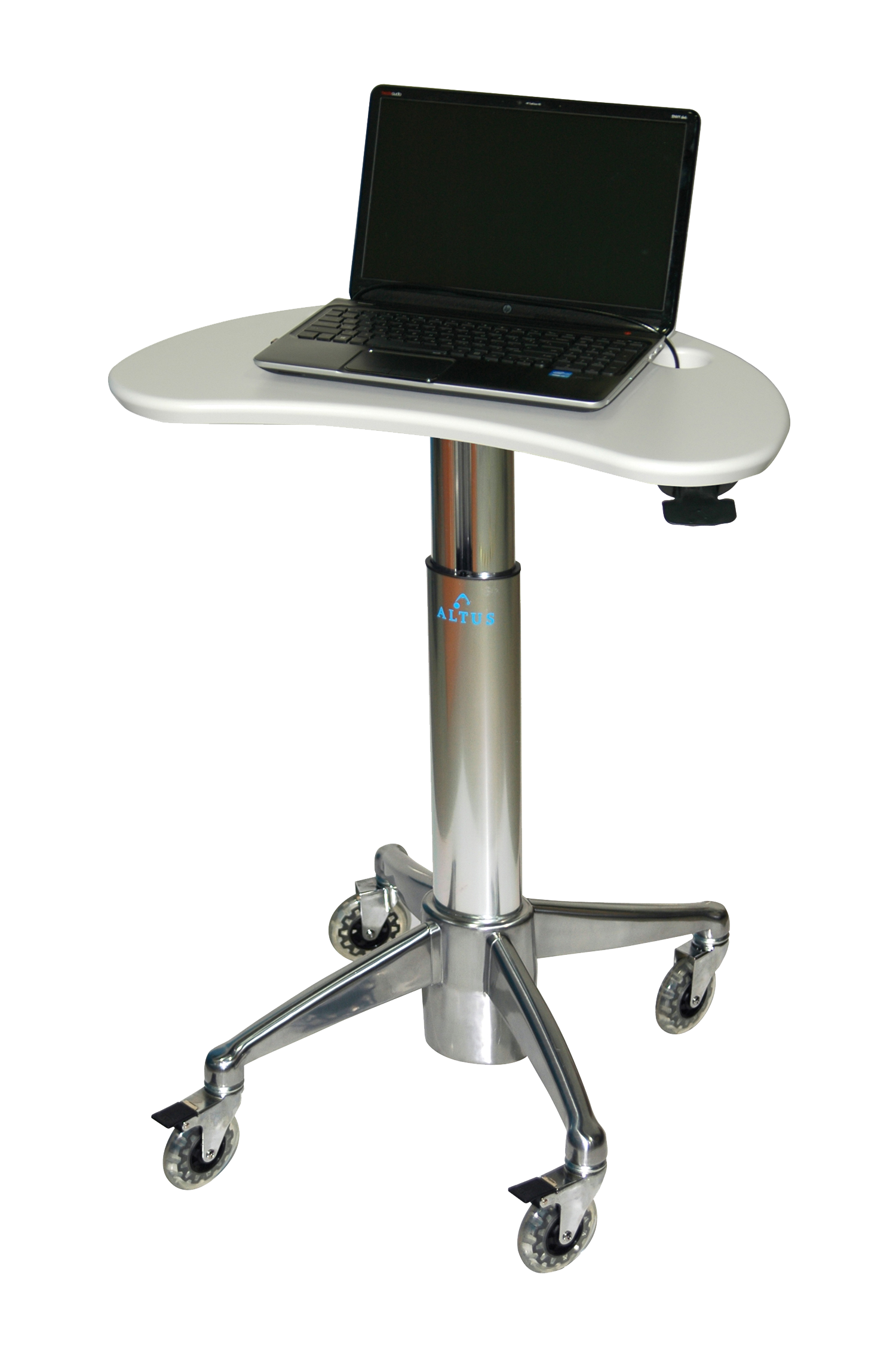 Locking Kidney Laptop Cart: MPC-44P